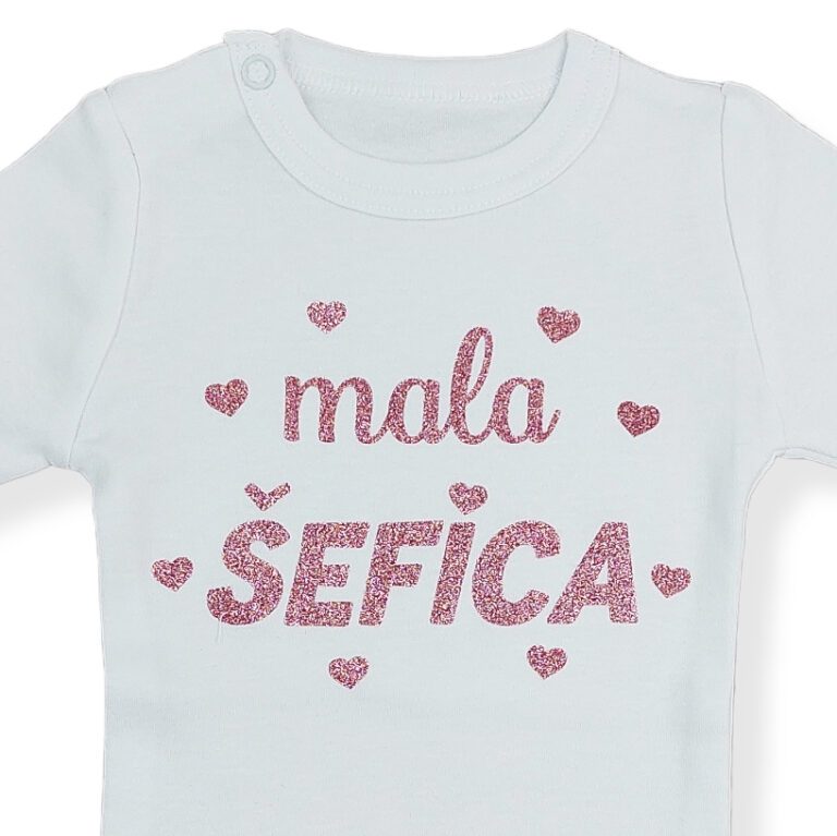 BODI-Mala šefica (rozo šljokasto) - ROSEA proizvodi za bebe i djecu