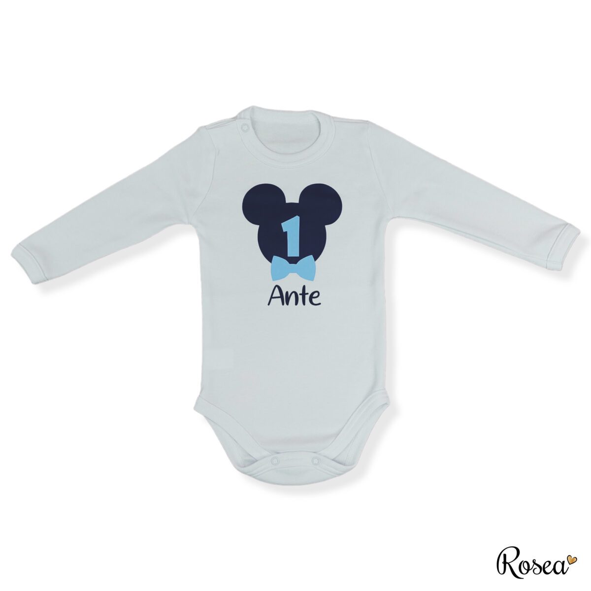 MAJICA ILI BODI ROĐENDAN-logo plavi - ROSEA proizvodi za bebe i djecu