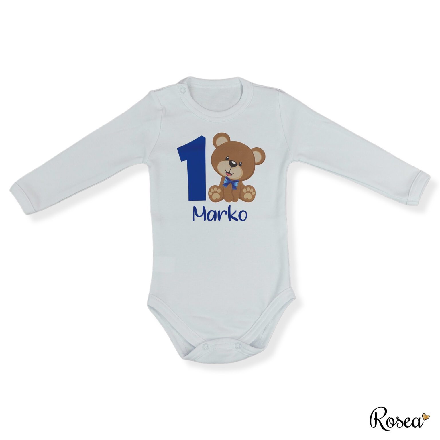 MAJICA ILI BODI ROĐENDAN-medo kraljevsko plavi - ROSEA proizvodi za ...